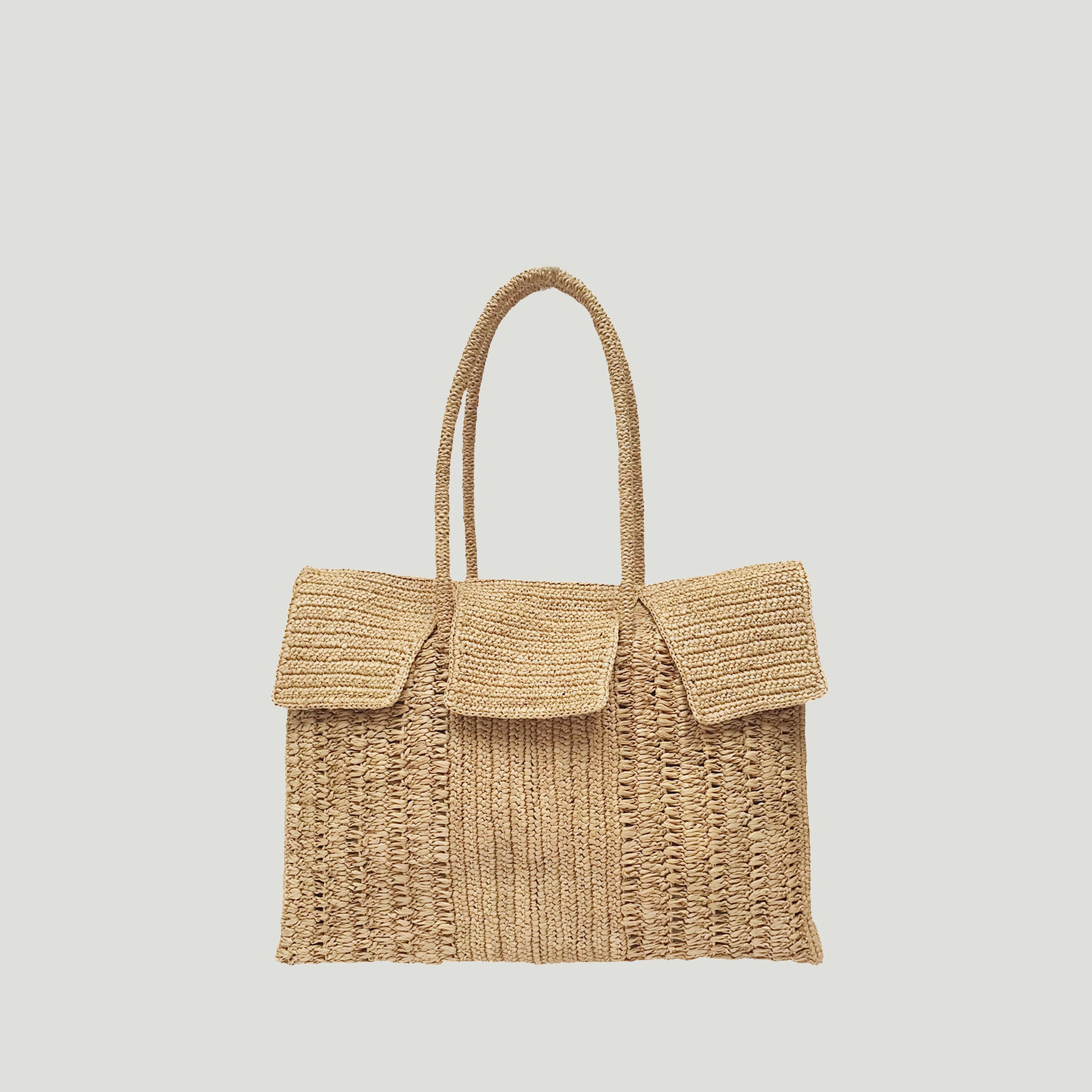 MAISON N.H PARIS [メゾンエヌアッシュパリ] - Dahlia Grand raffia bag